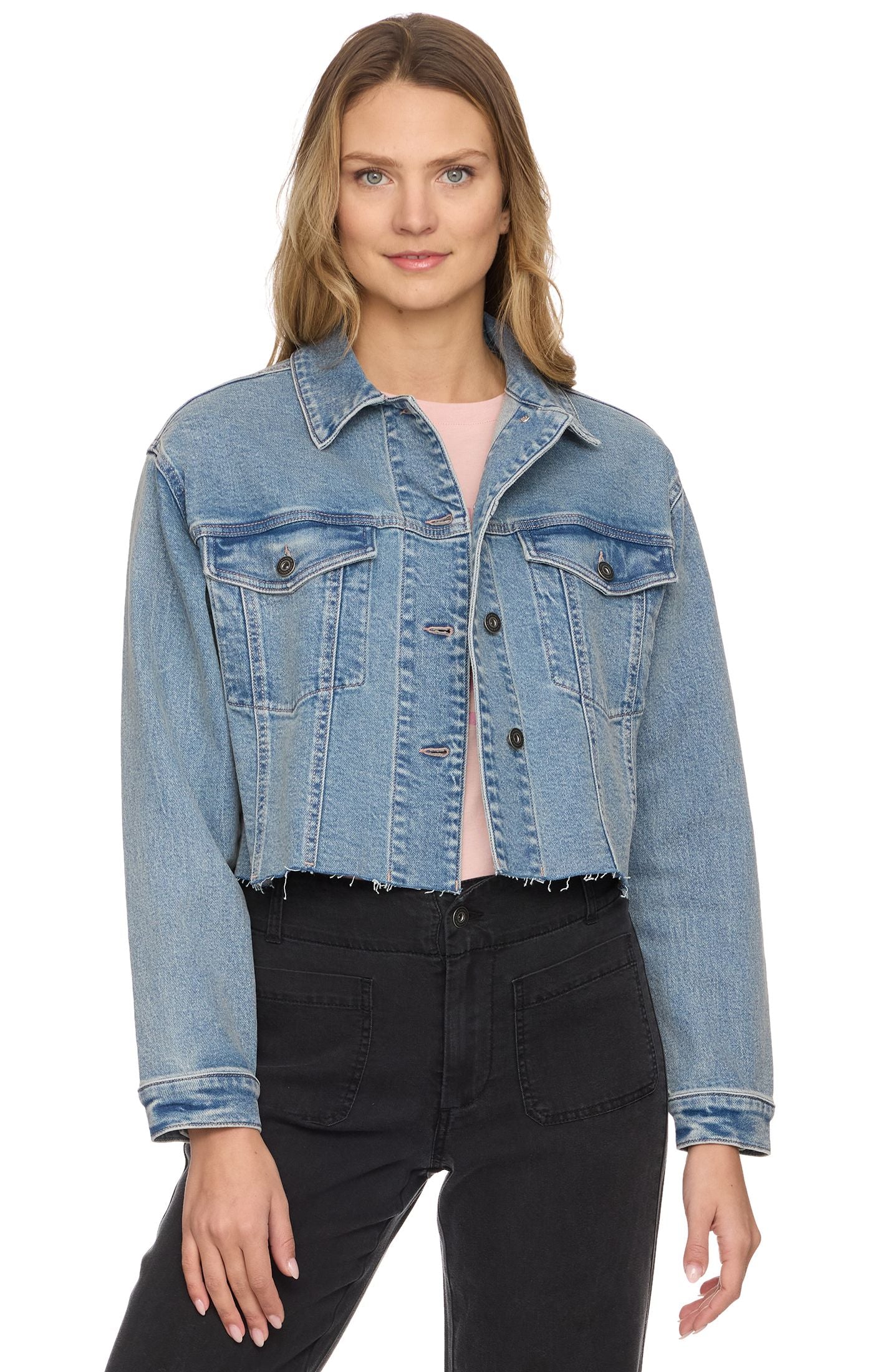 FLAG & ANTHEM Sidney Cropped Denim Jacket – Alberta Boot