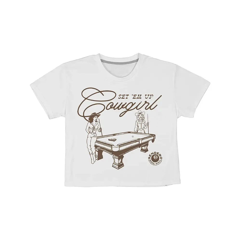 SENDERO Set'Em Up Crop Tee – Alberta Boot