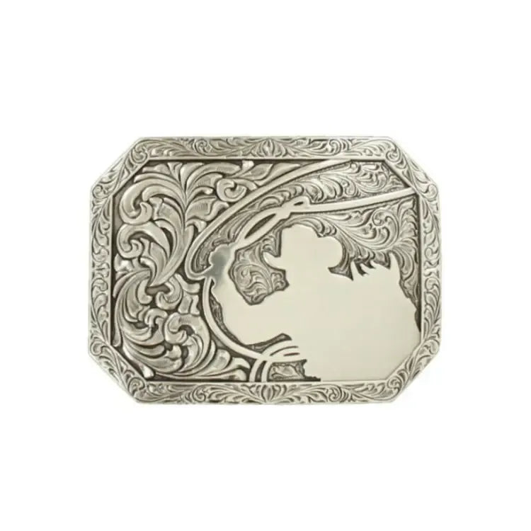 M & F WESTERN Rectangle Roping Cowboy Buckle – Alberta Boot