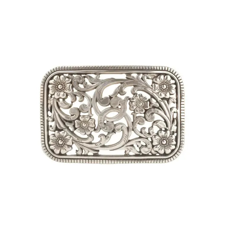 M & F WESTERN Rectangle Floral Filigree Buckle – Alberta Boot