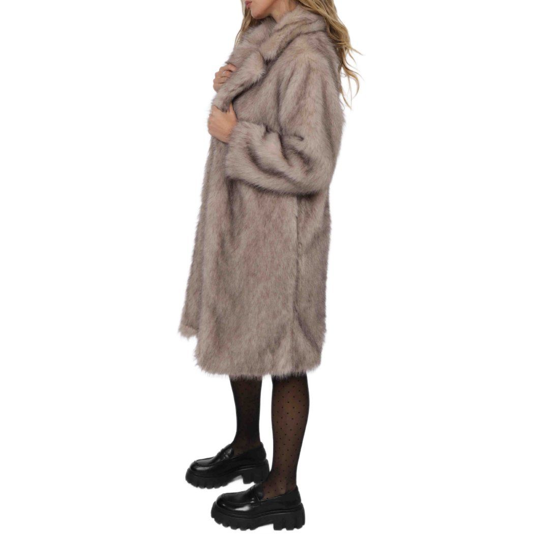 SAGE THE LABEL Pixie Tipped Vegan Fur Coat – Alberta Boot